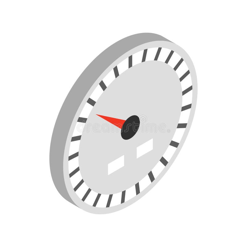 Speedometer Icon, Isometric 3d Style Stock Illustration - Illustration ...