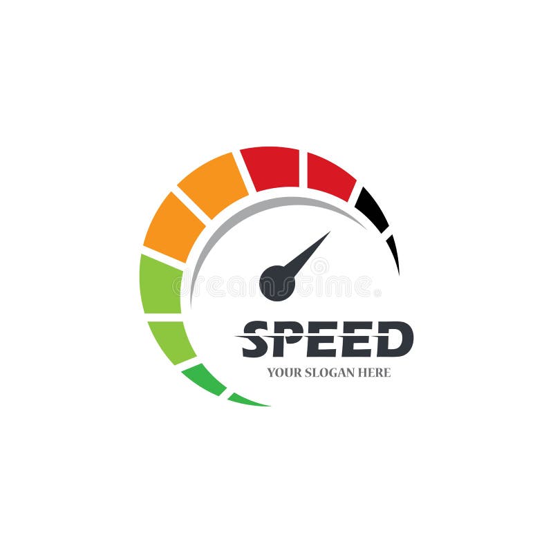 Speedometer Icon Logo Vector Stock Vector - Illustration of background ...