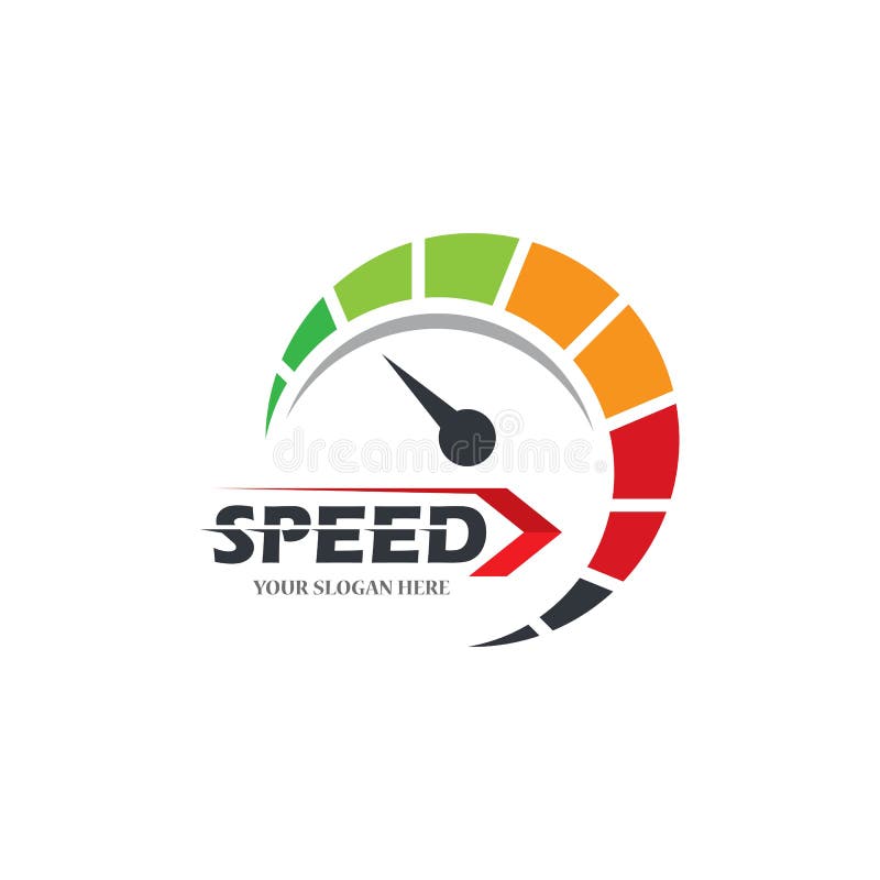 Speedometer Icon Logo Vector Stock Vector - Illustration of background ...