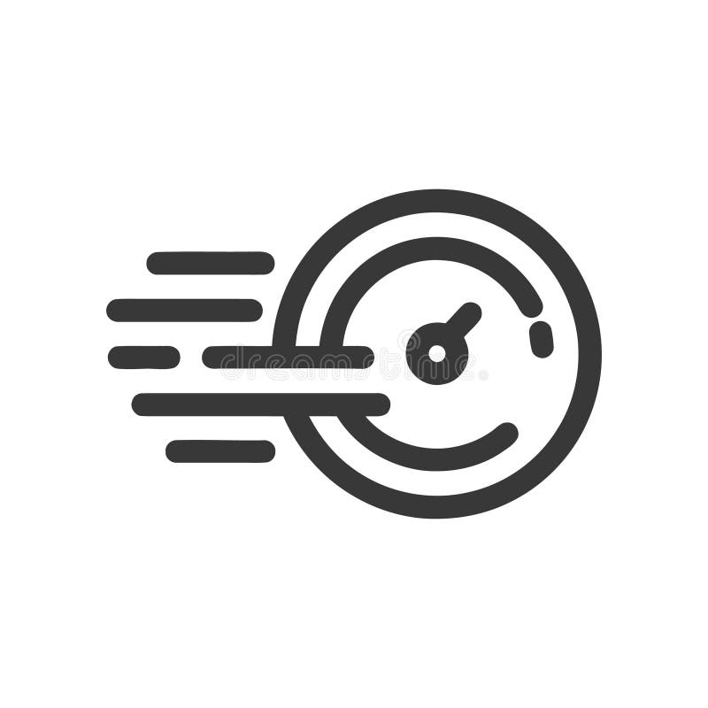 Speedometer Icon: Fast Speed Measurement Design Stock Vector ...