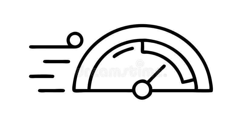 Speedometer Icon, Representing Measurement or Performance, Vector Design Generative AI Stock ...