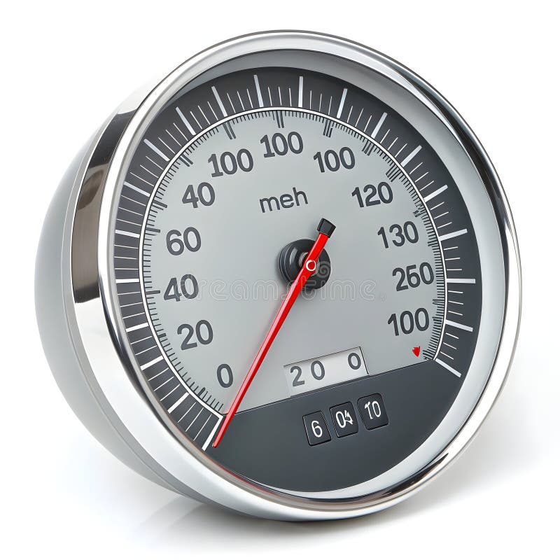 Speedometer Progress Acceleration Isolated on White Background Stock ...