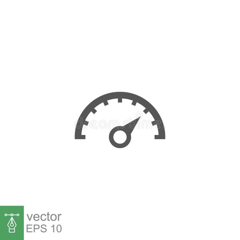 Speedometer Icon Solid. Performance Indicator, Tachometer Accelerate ...