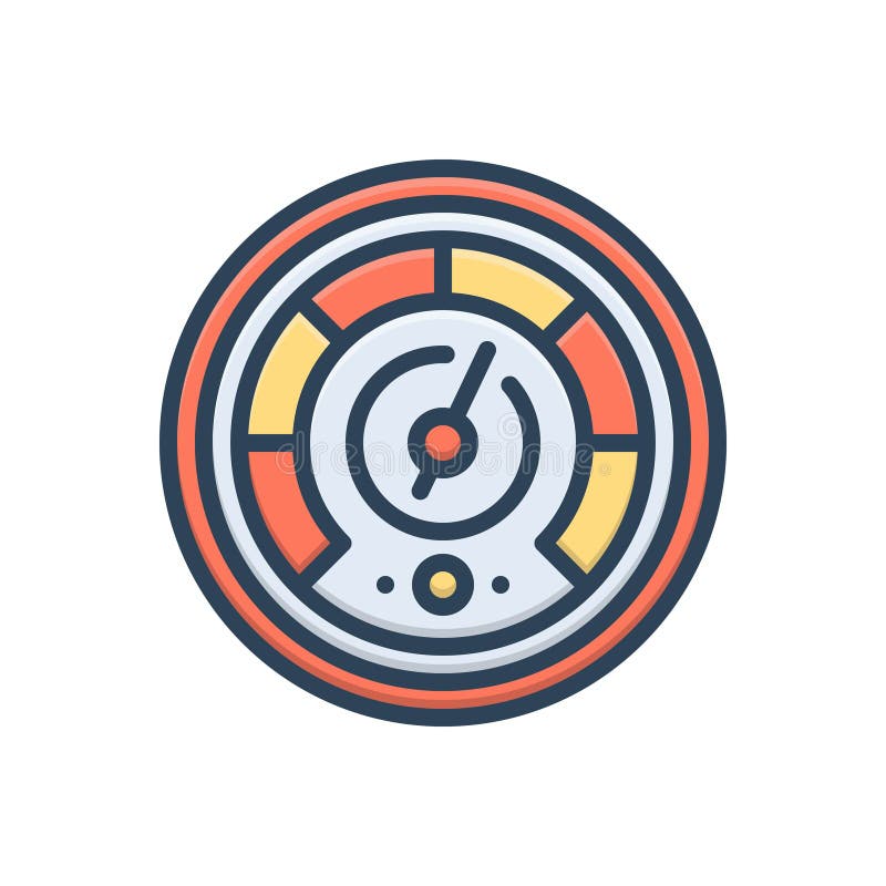 Color Illustration Icon for Speedometer, Speed and Scale Stock ...