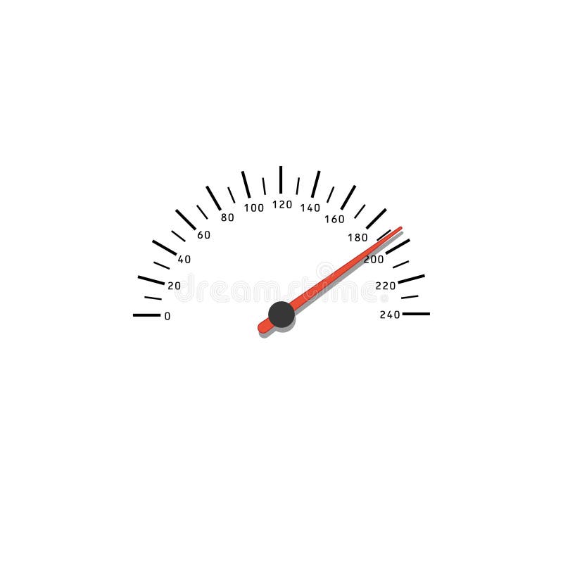 Speedometer - Going Too Fast Stock Illustration - Illustration of black ...