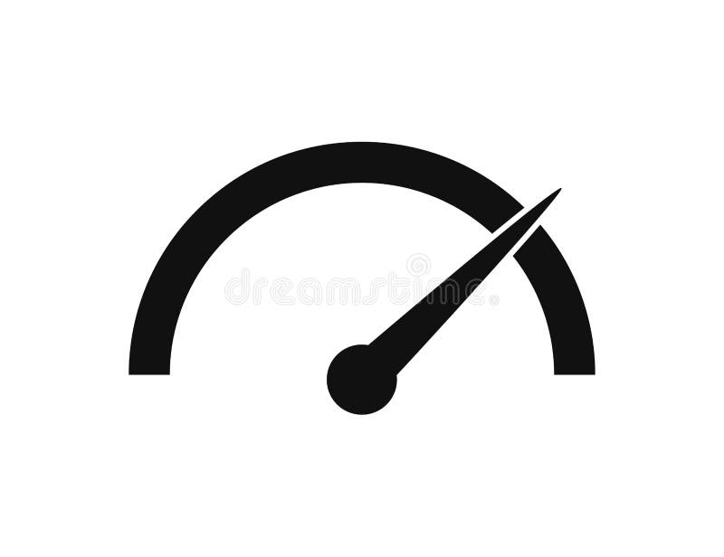 Speedometer Icon Vector Isolated Design Element. Speed Indicator Sign ...