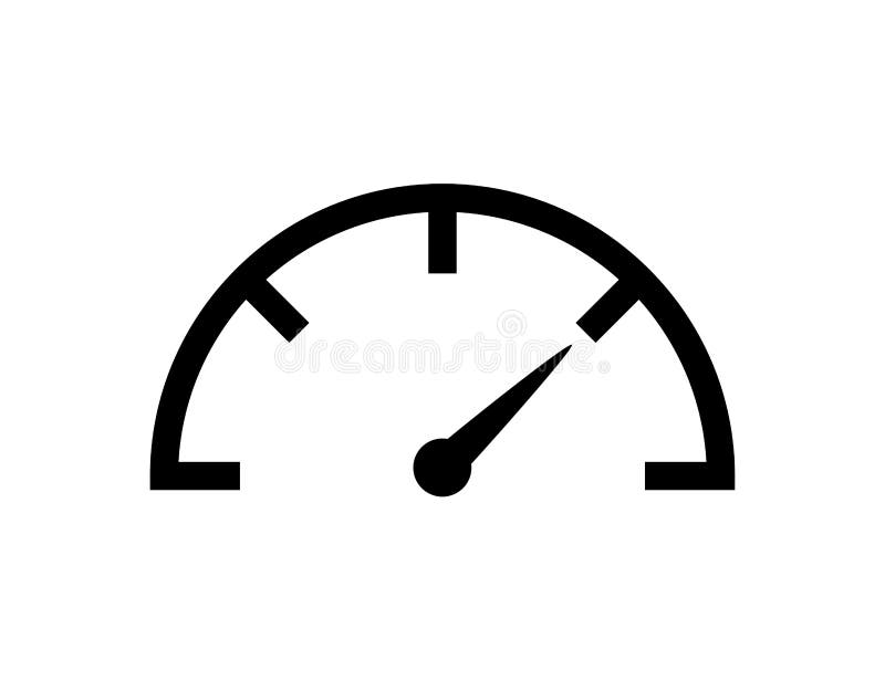Speedometer Icon Vector Isolated Design Element. Speed Indicator Sign ...