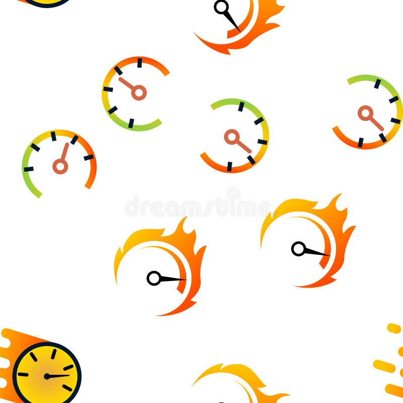 Speedometer Icon Set Vector. Speed Symbol. Auto Power. Automobile ...