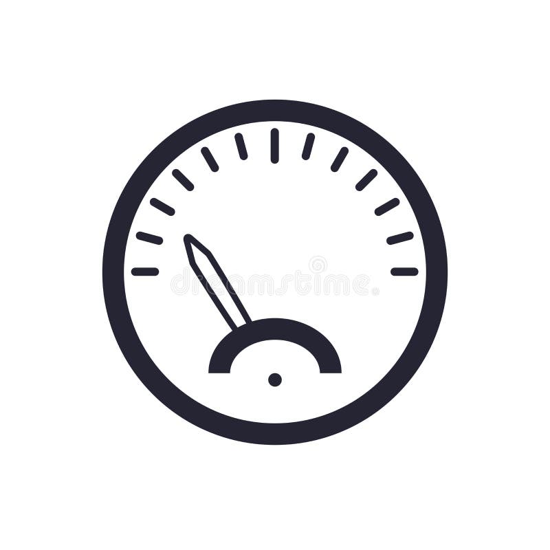 Speedometer Icon Vector Sign and Symbol Isolated on White Background ...