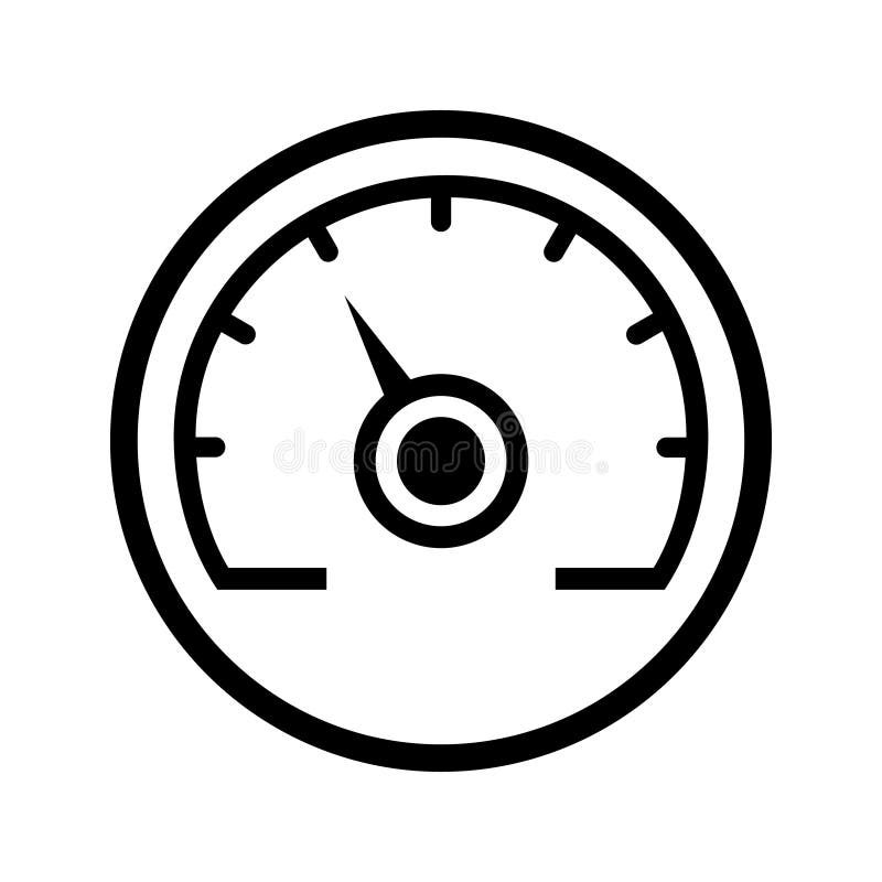 Speedometer Icon Vector. Tachometer Illustration Sign. Measuring Device ...