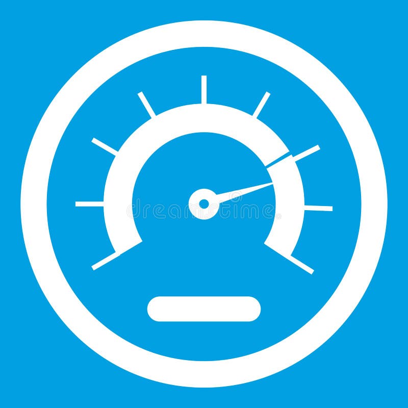 Speedometer Icon Digital Blue Stock Vector - Illustration of meter ...