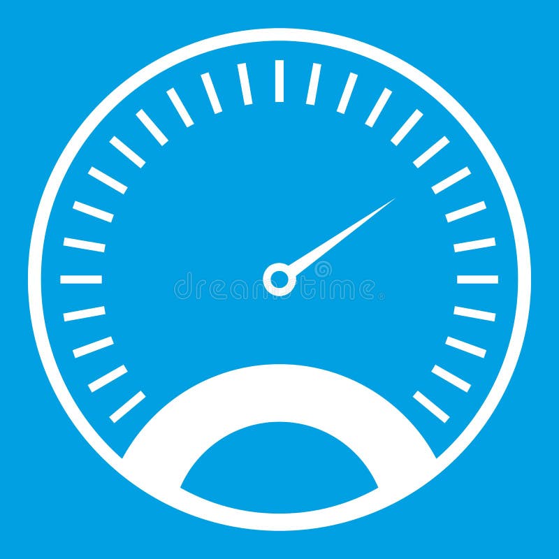 Speedometer icon white stock vector. Illustration of graphic - 121299096