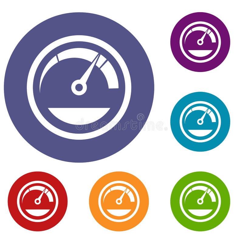 Speedometer icons set stock vector. Illustration of power - 95683020