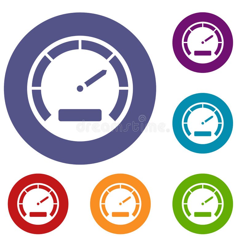 Speedometer icons set stock vector. Illustration of meter - 95683059