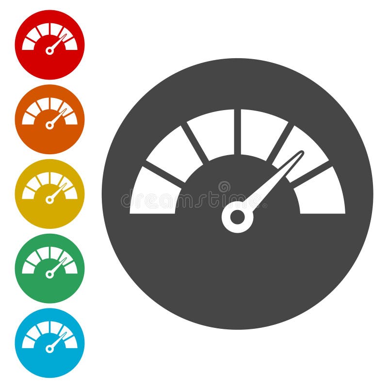 Speedometer icons set stock vector. Illustration of speed - 133046620