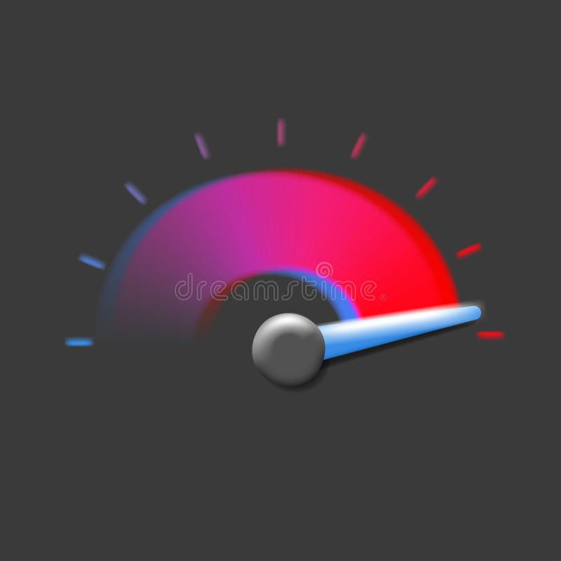 Speedometer Iillustration, Performance Measurement Symbol with Pointer ...