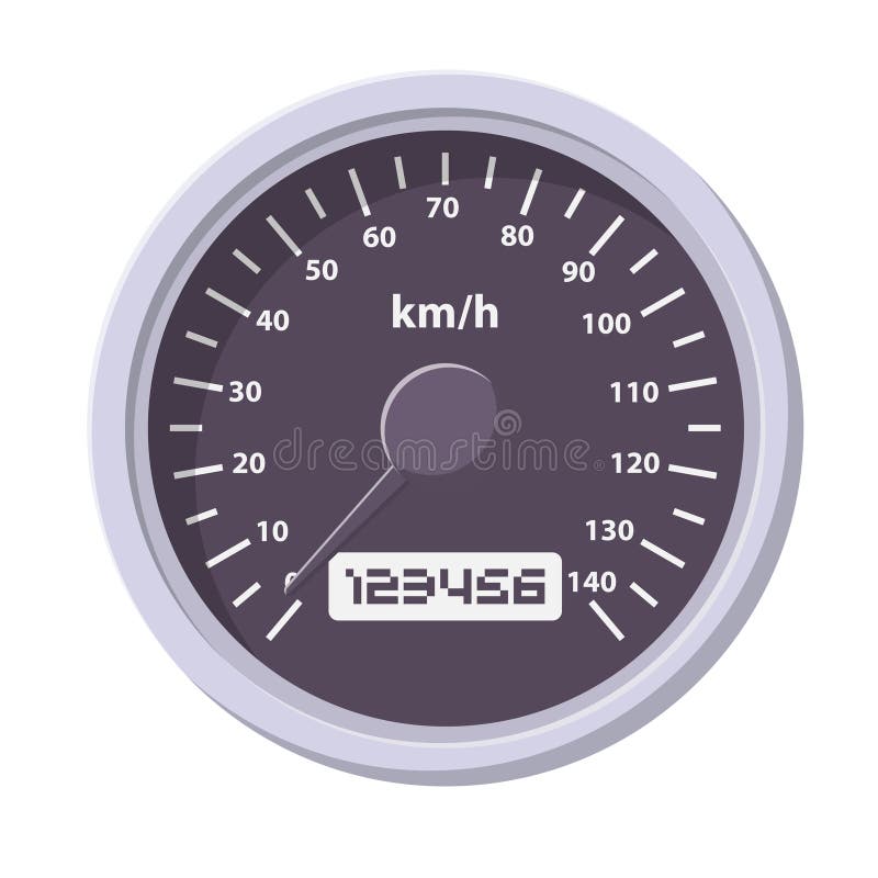 Speedometer Illustration. Clean Icon Design Element on Isolated White ...