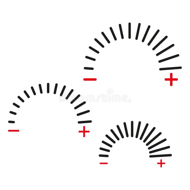 Speedometer Indicator Scale. Half Circle Gauge. Level Measurement ...