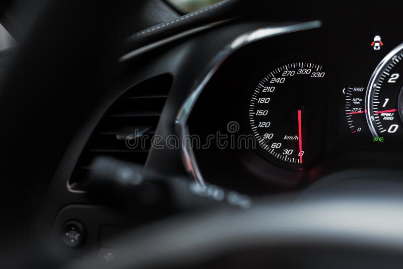 A Speedometer Inside a Sports Car. Stock Image - Image of auto, symbols ...