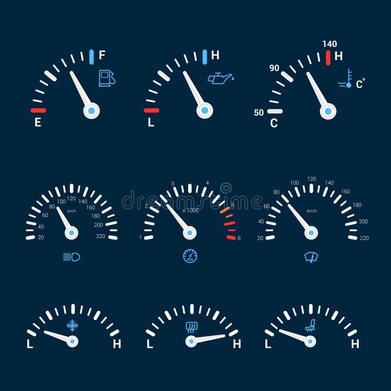Network Icons Set Blue Line Stock Vector - Illustration of control ...