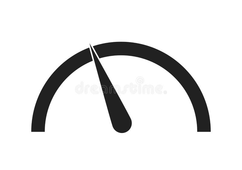 Speedometer Isolated Vector Icon, Speed Power Simple Symbol Stock ...