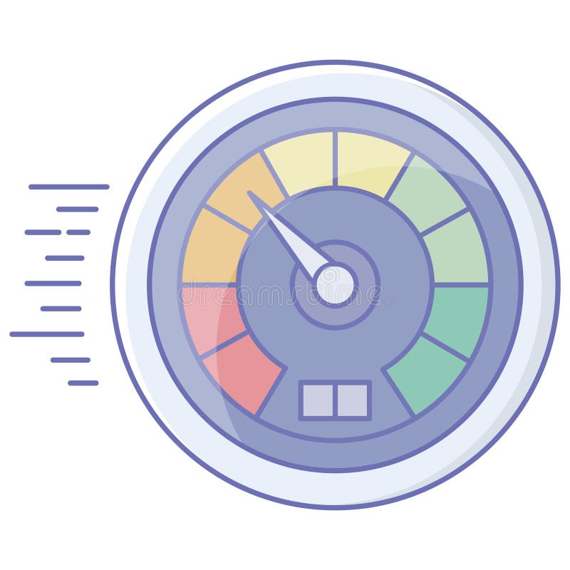 Speedometer Isolated Vector Icon Which Can Easily Modify or Edit Stock ...