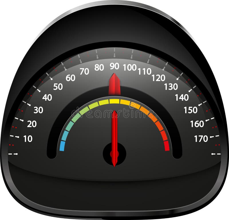 Speedometer stock vector. Illustration of dashboard, control - 20378262