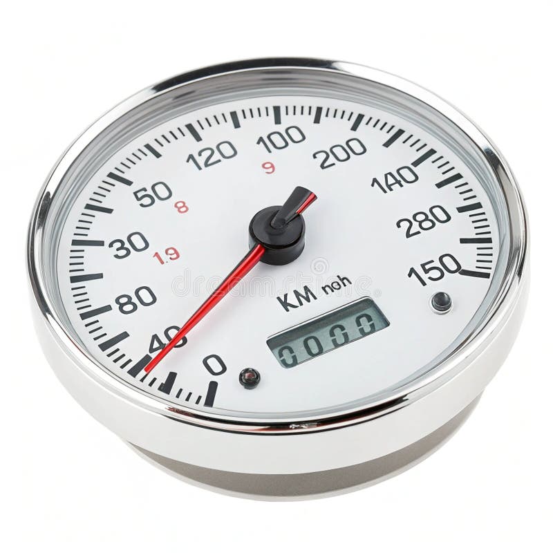 Speedometer Isolated on White Background Stock Illustration ...