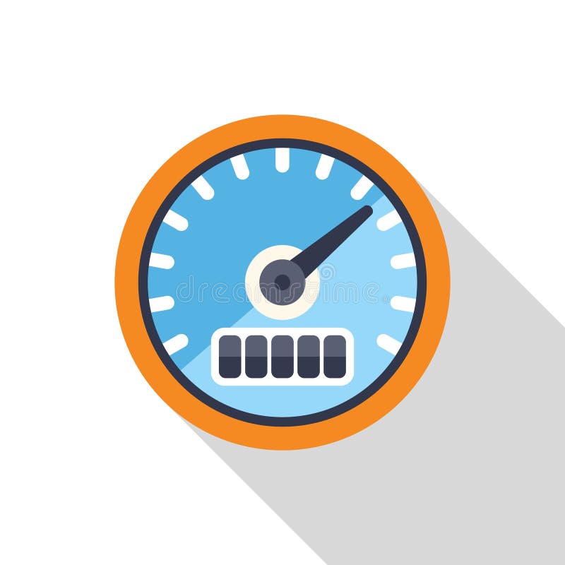 Speedometer Showing Increasing Performance with Long Shadow Stock ...