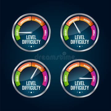 Difficulty Meter Stock Illustrations – 78 Difficulty Meter Stock Illustrations, Vectors ...