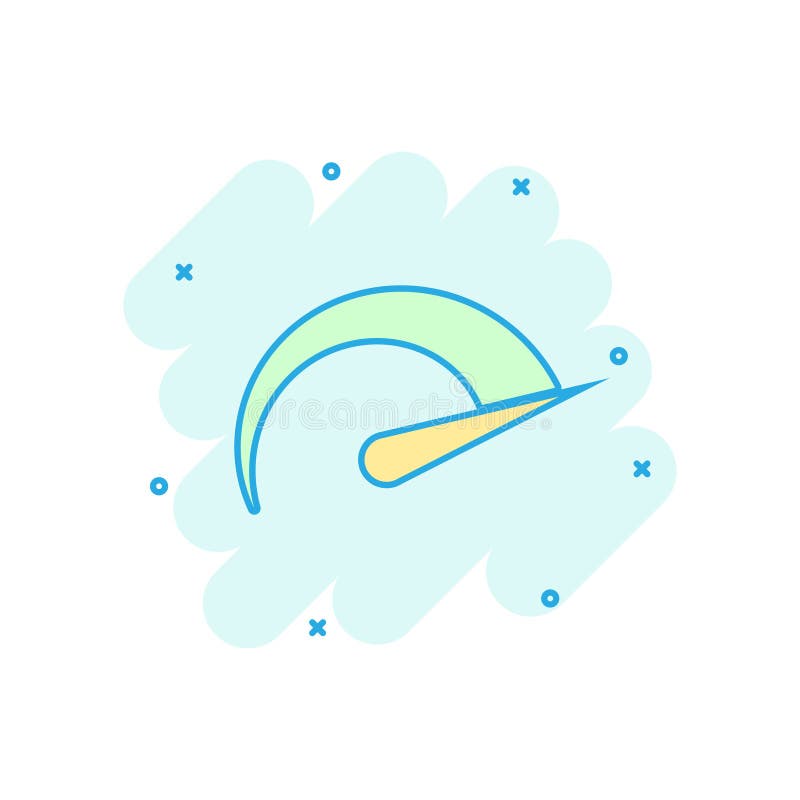 Speedometer Level Sign Icon in Transparent Style. Accelerate Vector ...