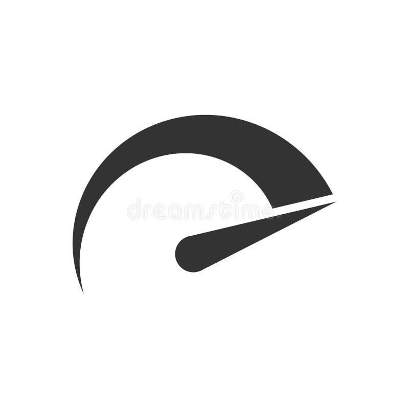Speedometer Level Sign Icon in Flat Style. Accelerate Vector ...