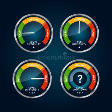 Difficulty Meter Stock Illustrations – 83 Difficulty Meter Stock ...