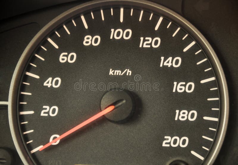 The Speedometer of Light Vehicle Stock Image - Image of design, gauge ...