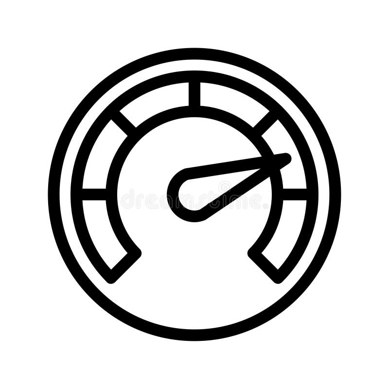 Speedometer Line Icon Illustration Vector Graphic Stock Vector ...