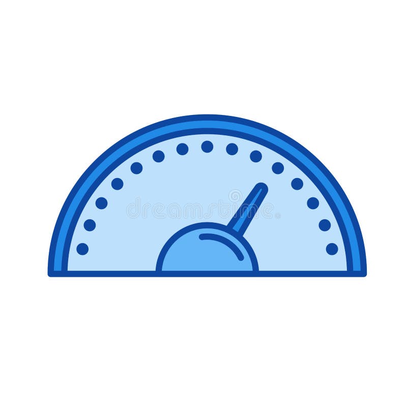 Speedometer line icon. stock vector. Illustration of level - 100294686