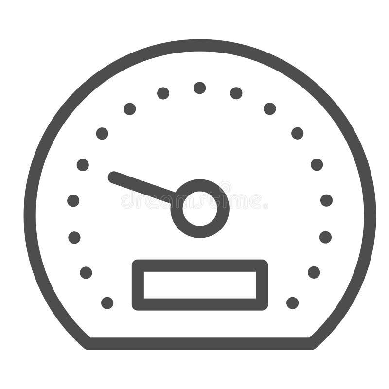 Speedometer Line and Glyph Icon. Dashboard Vector Illustration Isolated ...