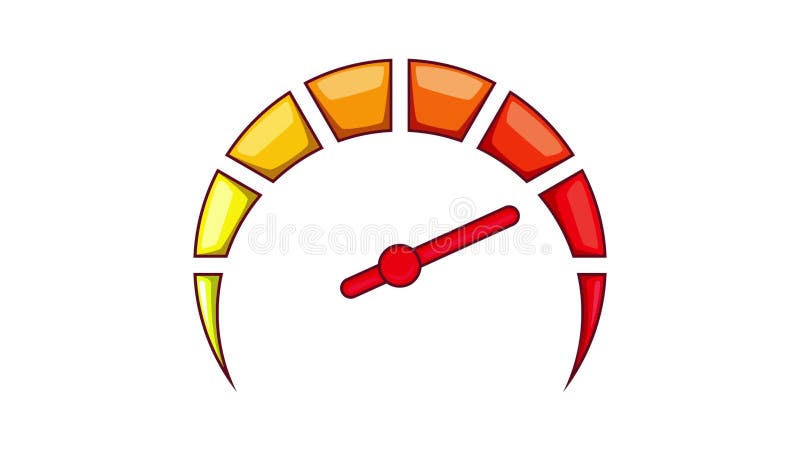 Speedometer at Maximum Speed Icon Animation Stock Video - Video of full ...