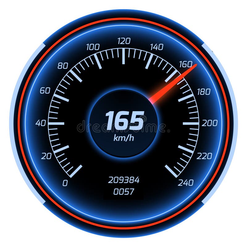 Speedometer Mockup. Realistic Car Control Panel Indicator Stock ...