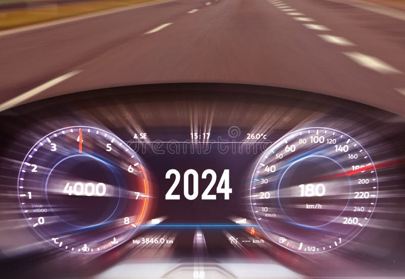 2024 on Speedometer of Modern Car. Fast Speed on the Speedometer Stock ... 2024 on Speedometer of Modern Car. Fast Speed on the Speedometer Stock ...