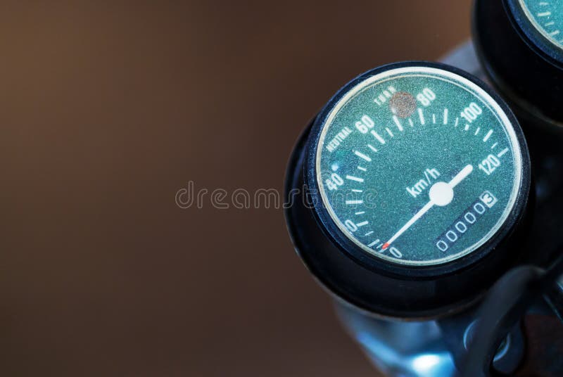 Speedometer Motorcycle - Old Retro Classic Stock Photo - Image of night ...