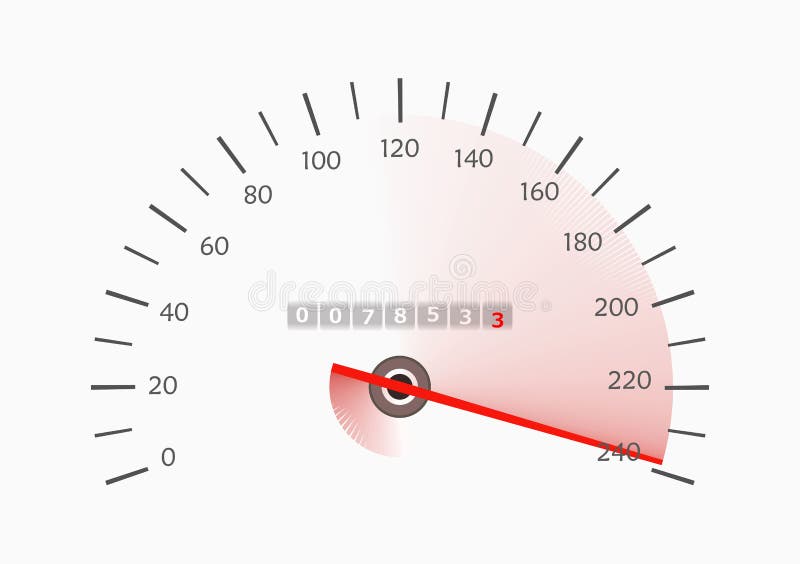 Speedometer with Moving Arrow. Stock Illustration - Illustration of ...