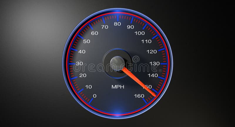 Speedometer MPH Fast stock illustration. Illustration of dial - 44682480