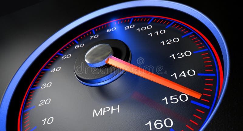 Speedometer MPH Fast stock illustration. Illustration of copy - 44682558