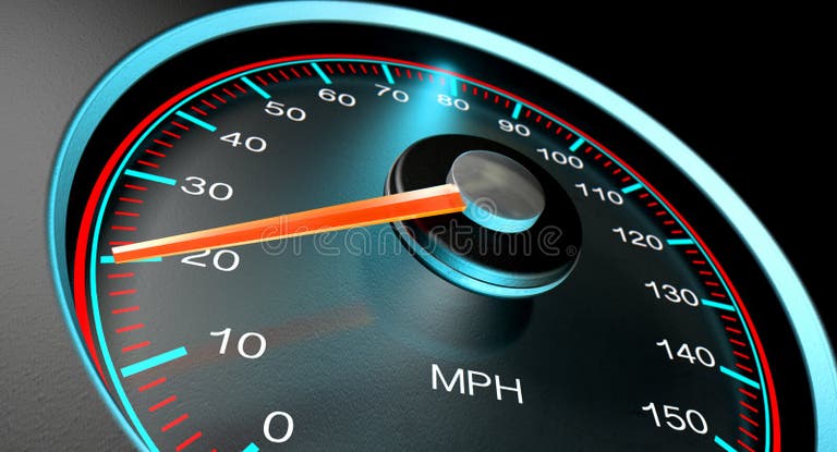 Speedometer MPH Slow foto de stock. Imagem de calibre - 44683132