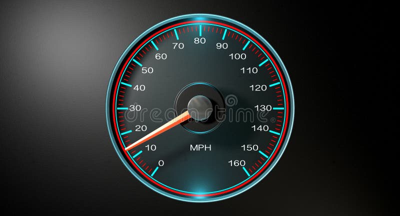 Speedometer MPH Slow stock illustration. Illustration of black - 44683119