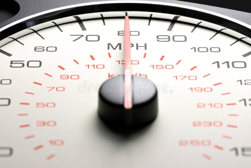Speedometer at 80 MPH stock image. Image of board, automotive - 117971457