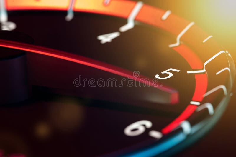 Speedometer Needle Pointing Five on Dashboard Displaying Speed and ...