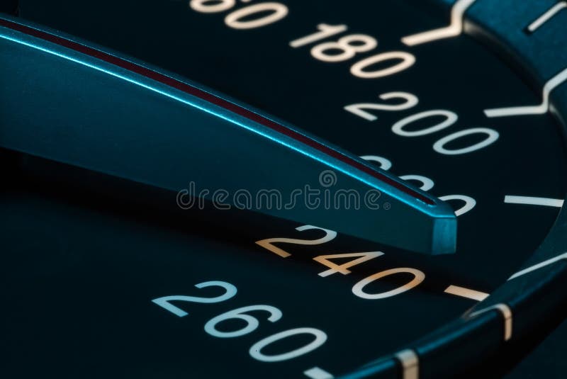 Speedometer Needle Pointing at 240 Kilometers Per Hour on Dashboard ...
