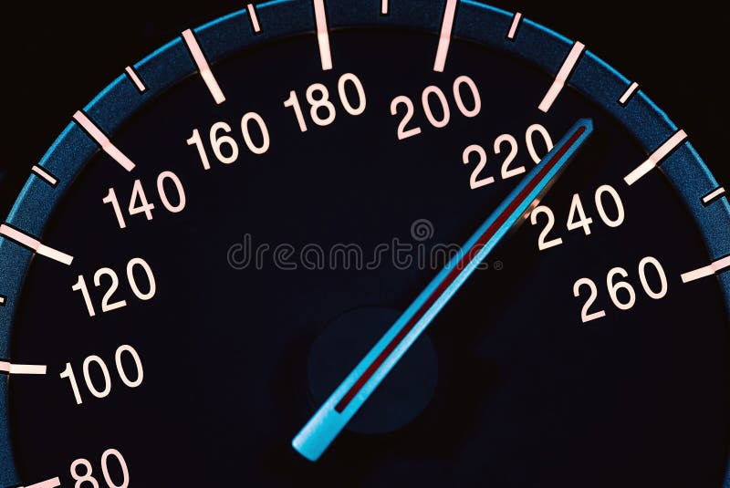 Speedometer Needle Pointing at 240 Kilometers Per Hour on Dashboard ...